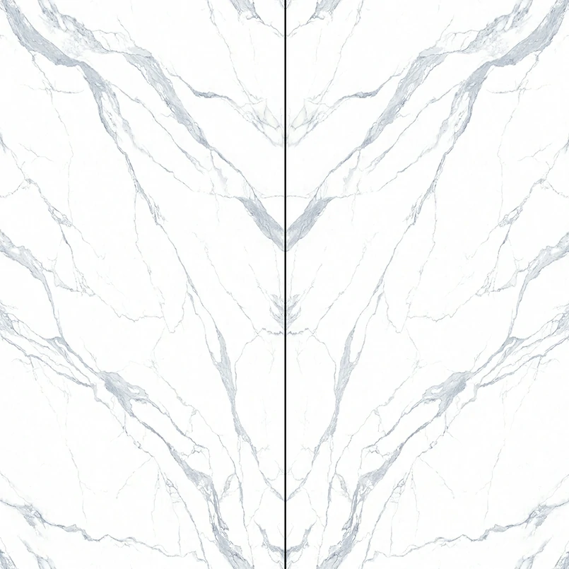 Calacatta White marble sintered stone slab countertops backdrop walls