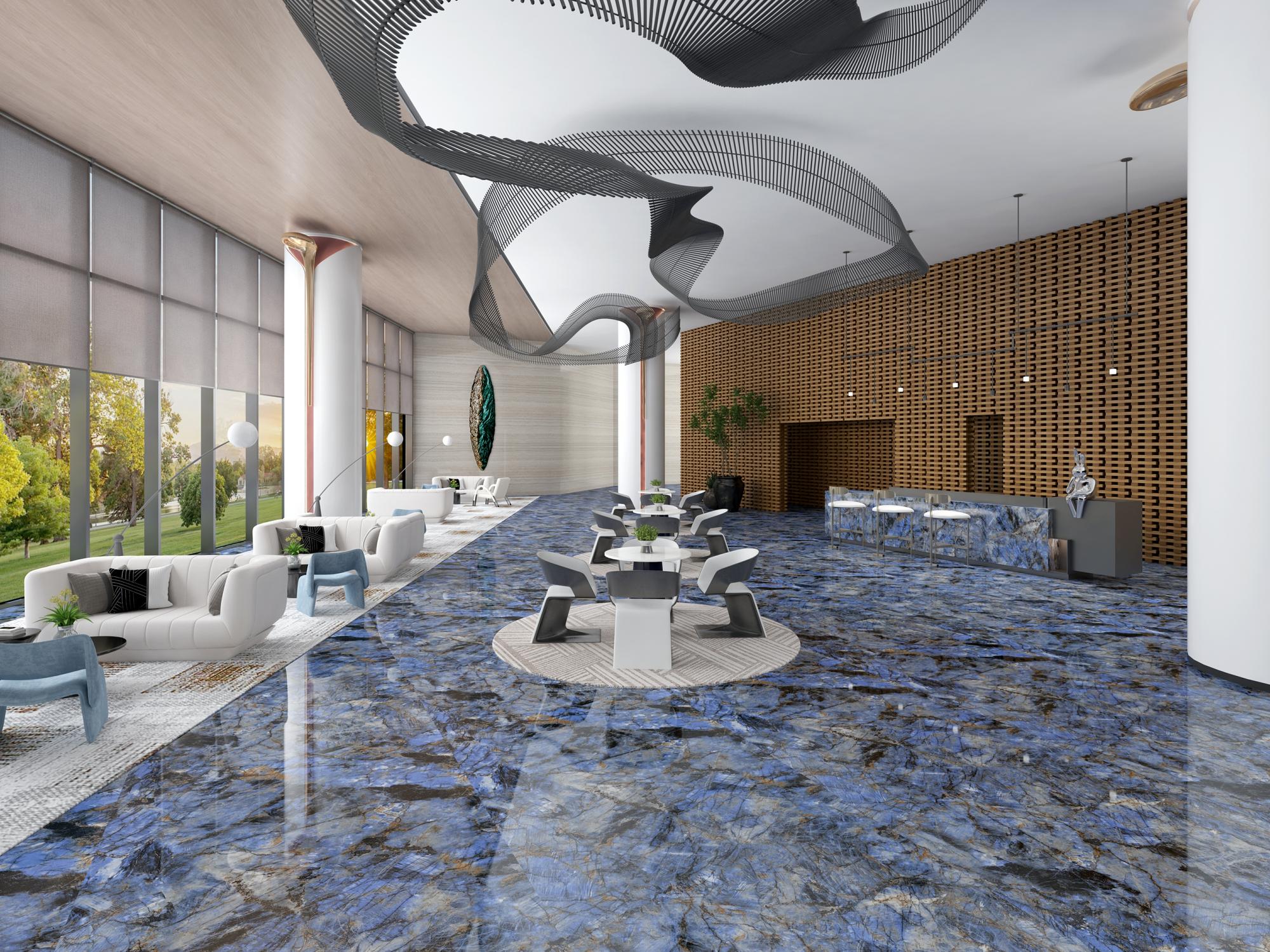 china Large format Porcelain slab countertop dining table