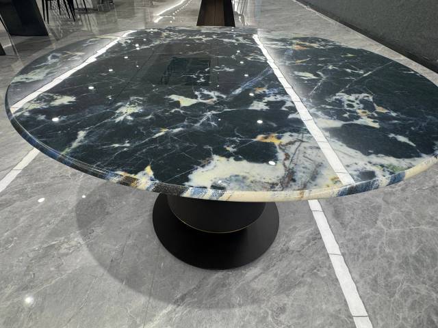 Luxury natural marble surface porcelain slab dining table customizable