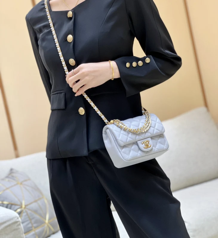 Chanel Spring Summer 24P MINI FLAP BAG Shiny Lambskin, Imitation Pearls Factory Outlet Wholesale ...