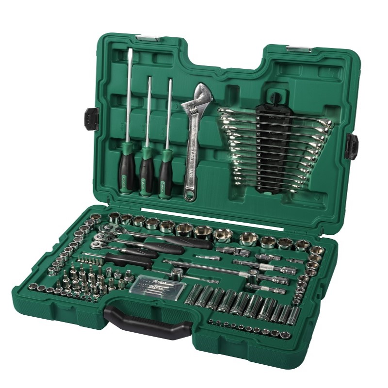 124Pc. 1/4"&3/8"&1/2" Dr. Master Tool Set 09014,Tool Sets & Tool Boxes