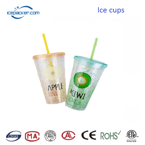 Ice cube making and ice cup filling packing machine