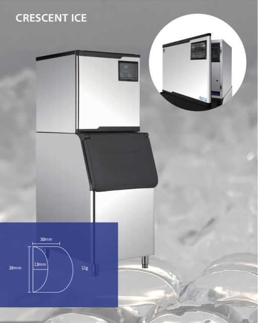Crescent ice making machine, Cube ice maker machine