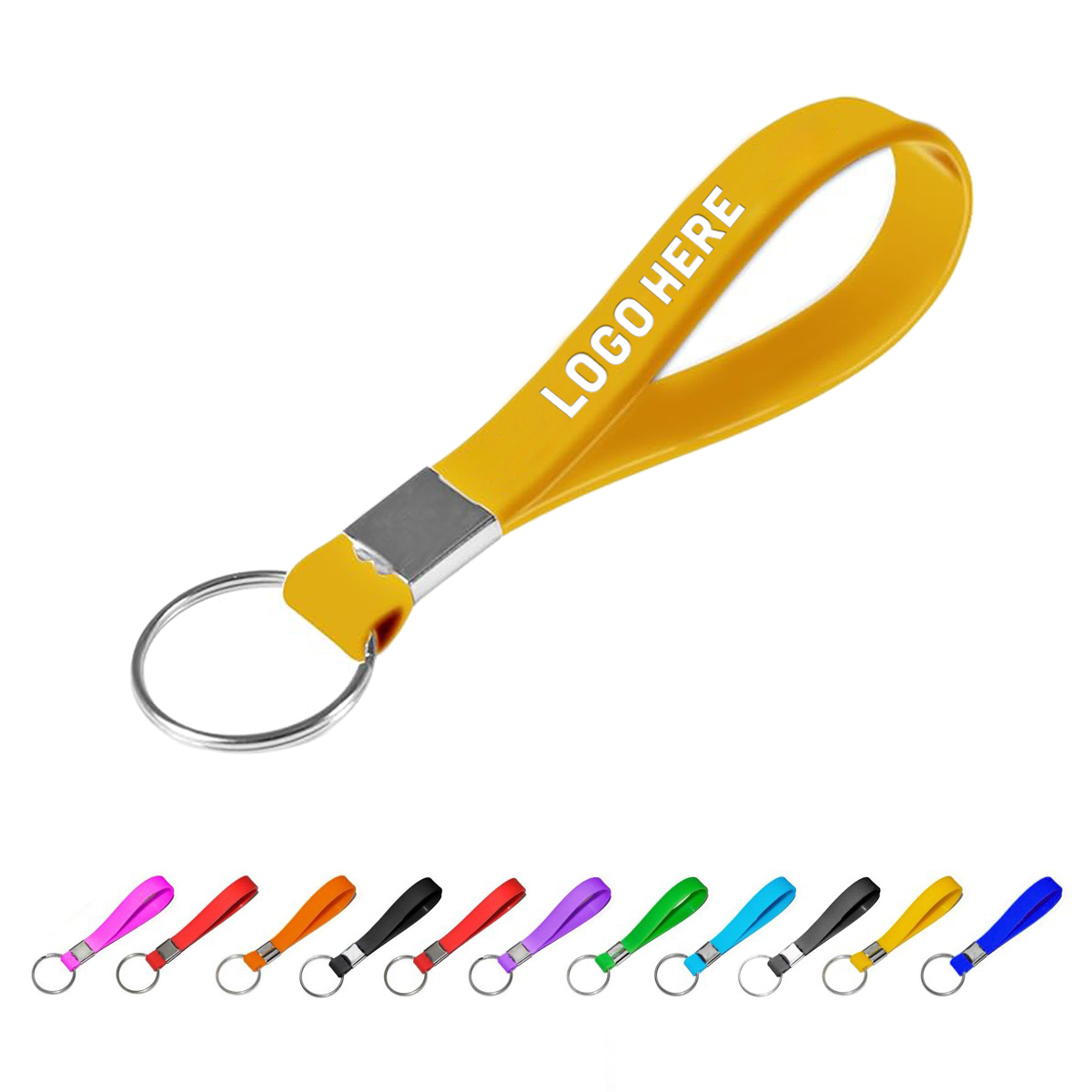 Debossed Silicone Key Chain