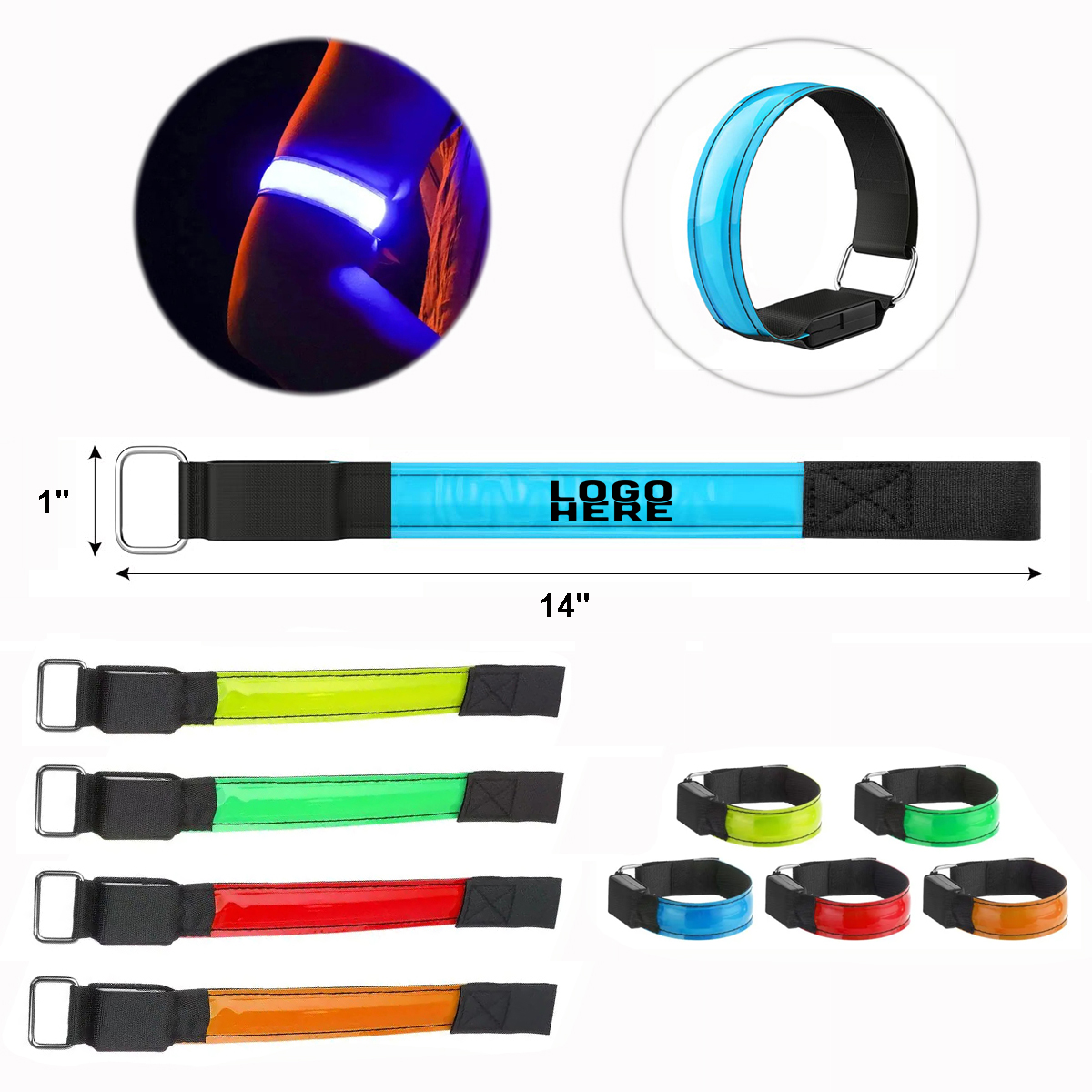 LED Light Up Reflective Armbands