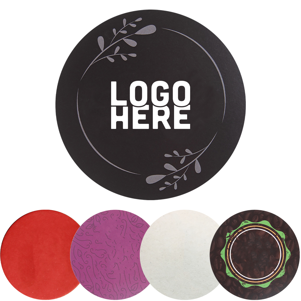 4'' Disposable Round Paper Coaster
