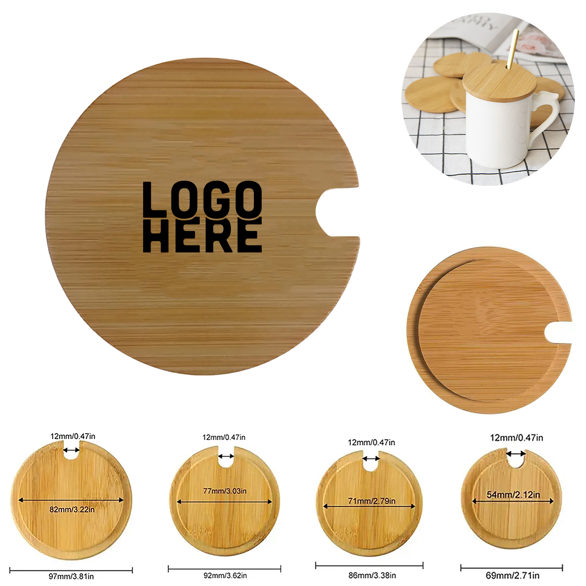 Bamboo Cup Lid