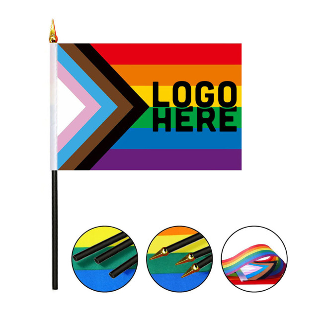 Progress Pride Handheld Flag