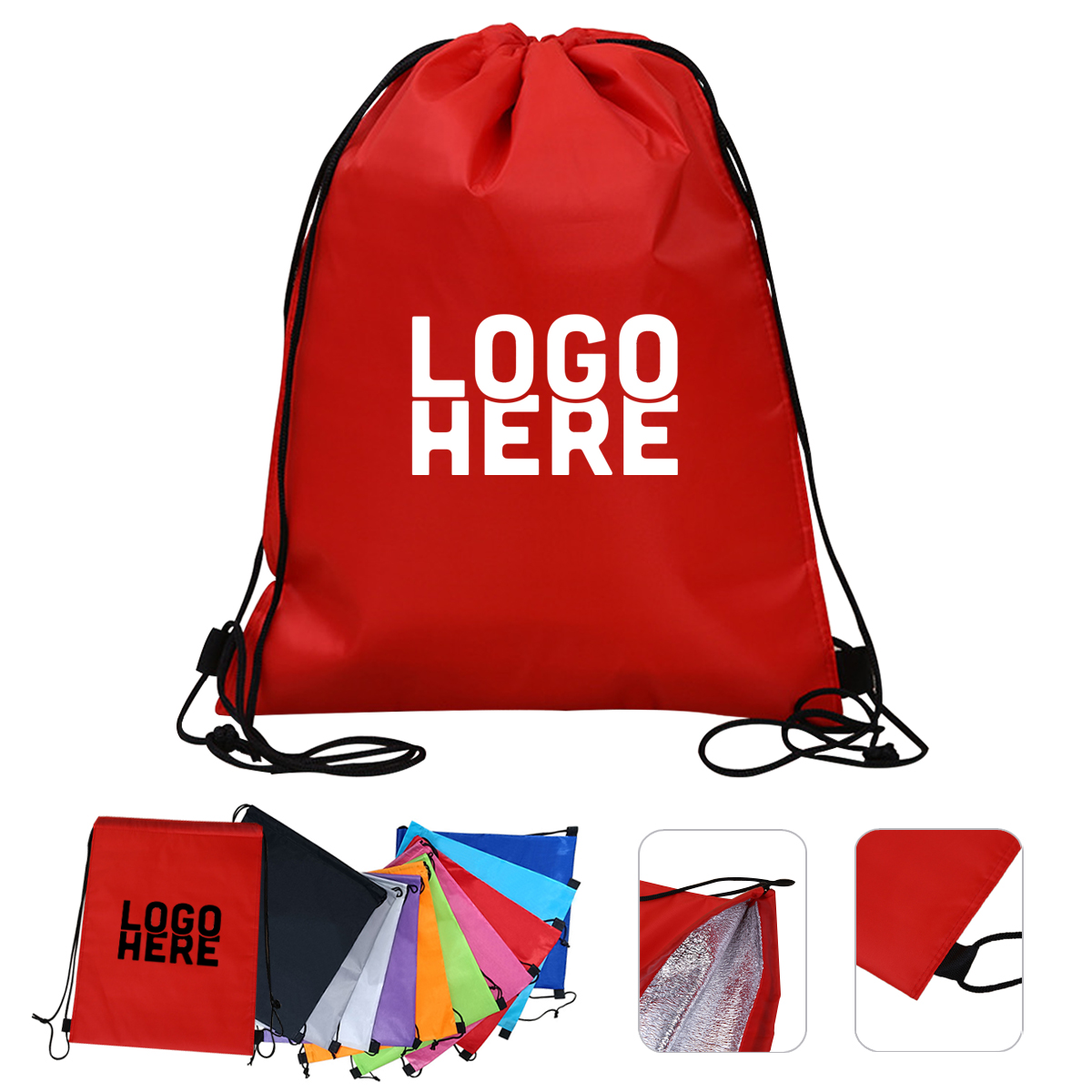 Insulated Drawstring Cooler Bag