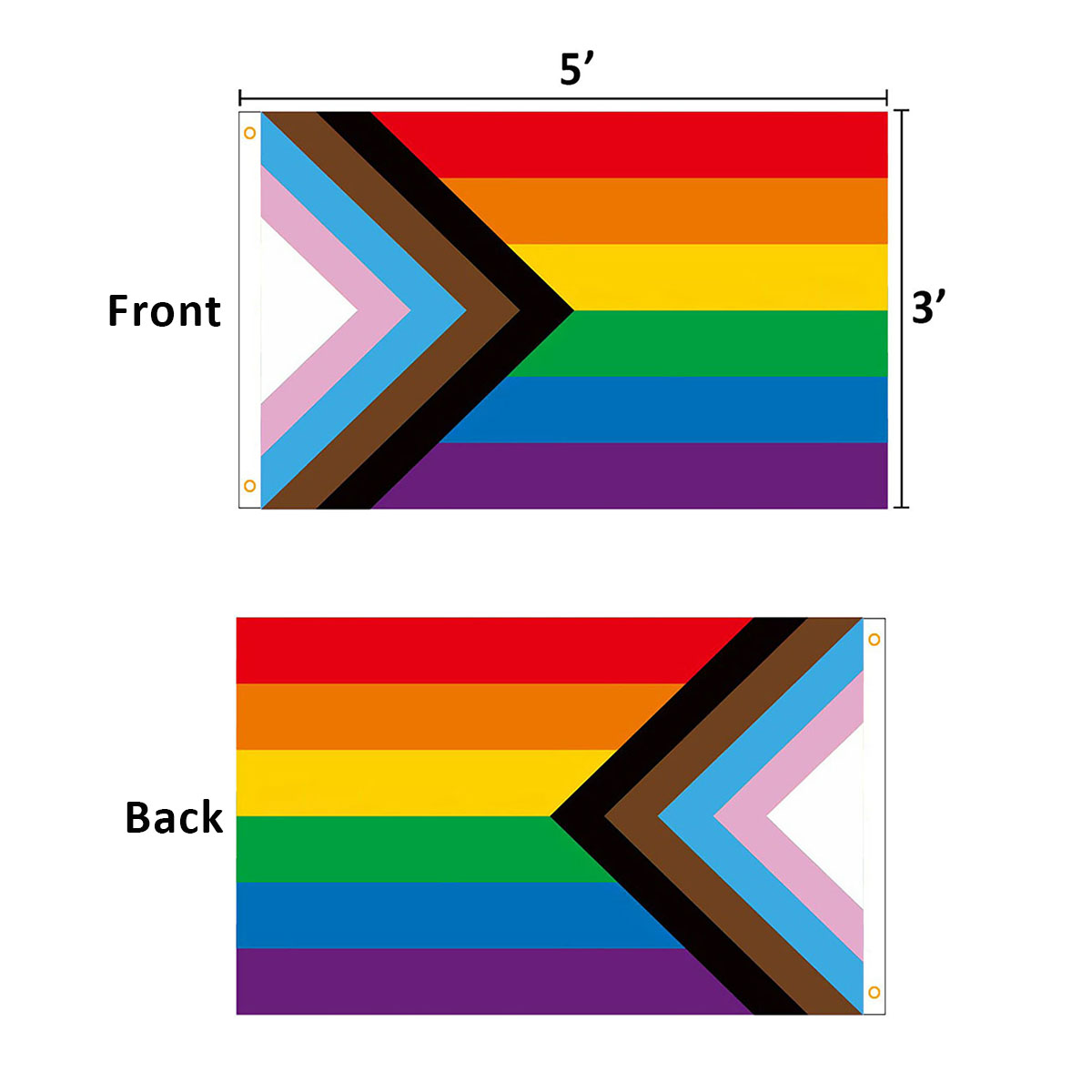 Double-Sided Progressive Flags