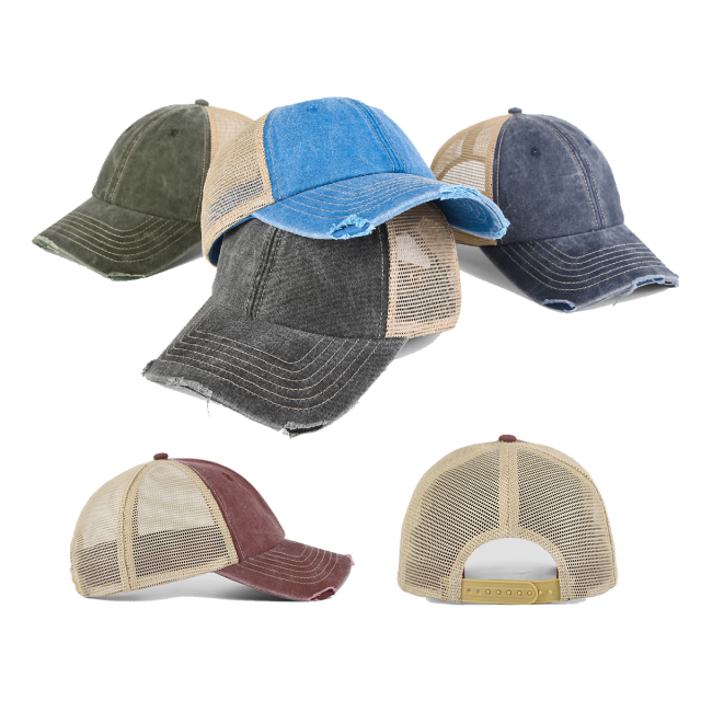 Distressed Retro Mesh Hat