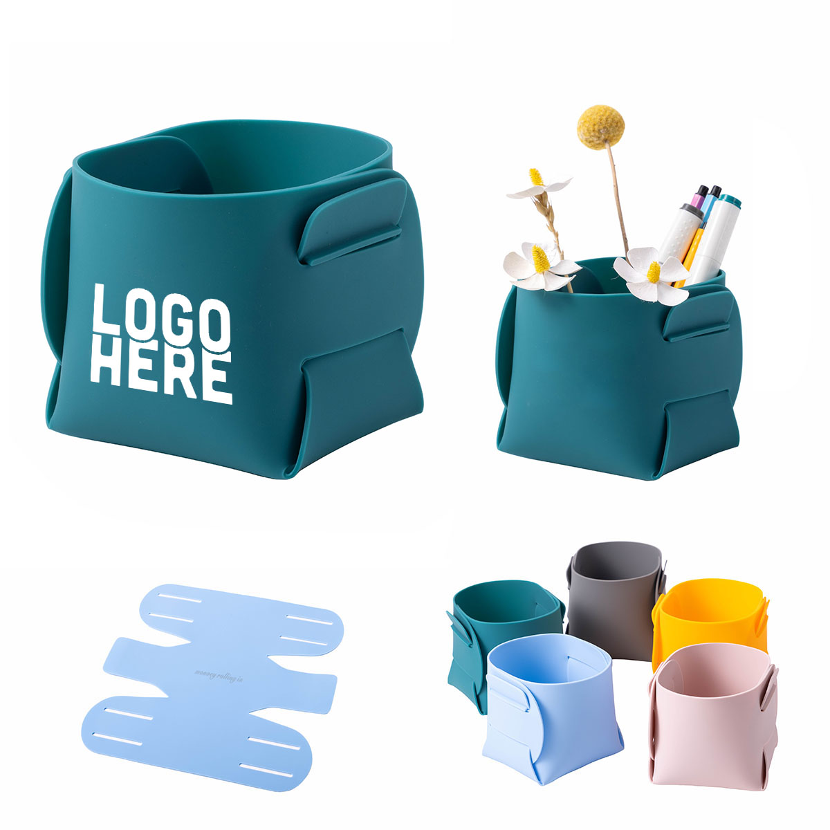 Foldable Table Storage Basket