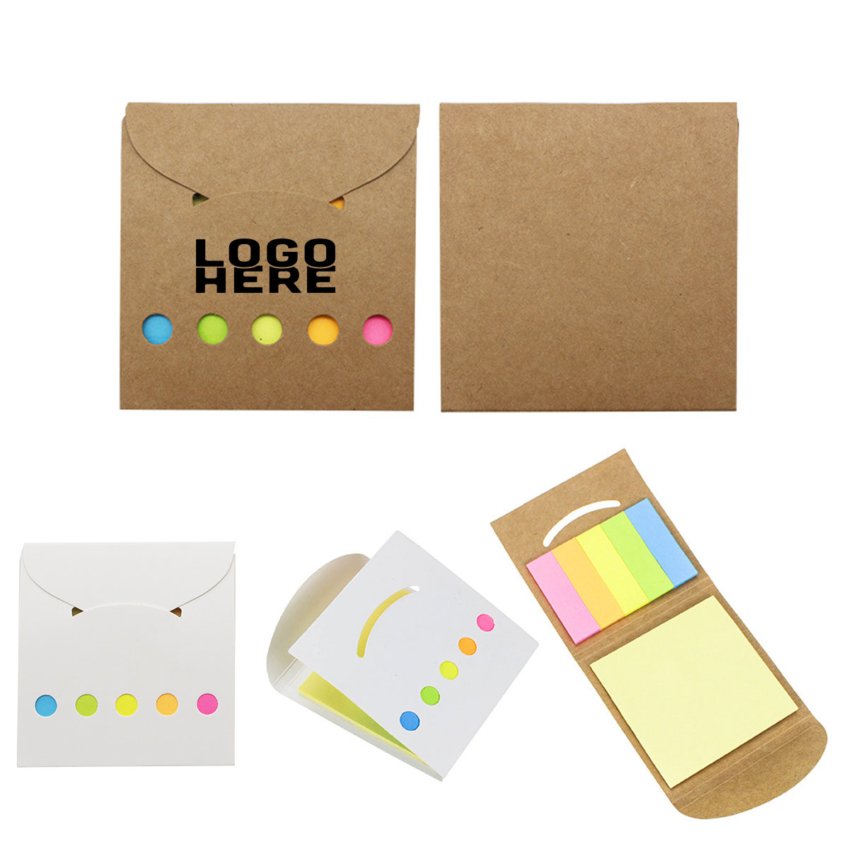 Compact Neon Color Sticky Note and Flag