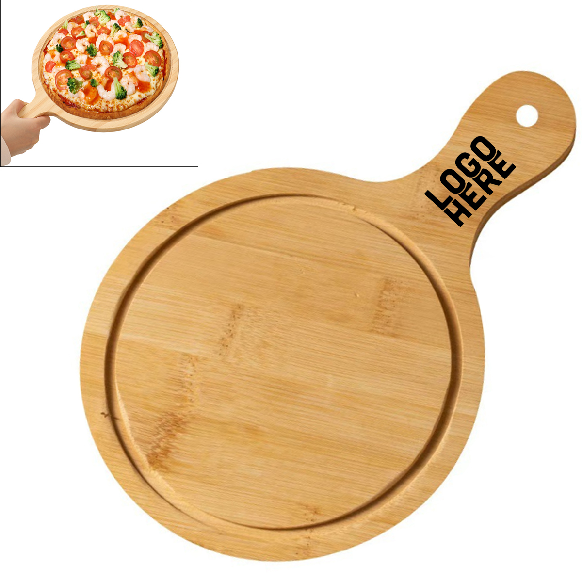 Circular Pizza Tray with Handle