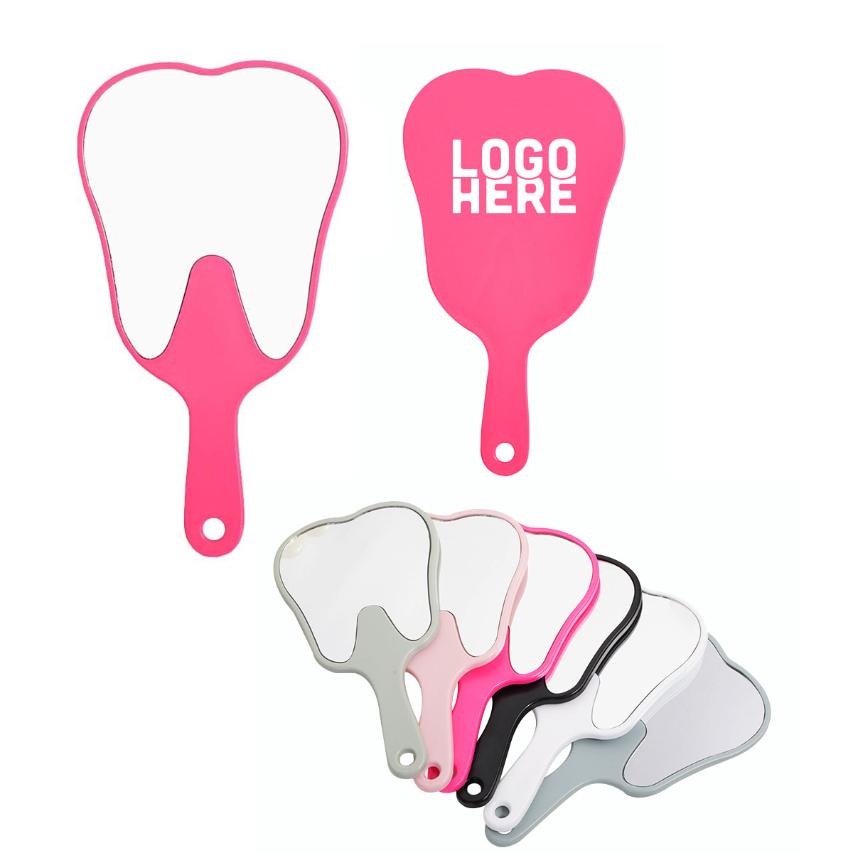 Mini Tooth Shaped Handheld Mirror