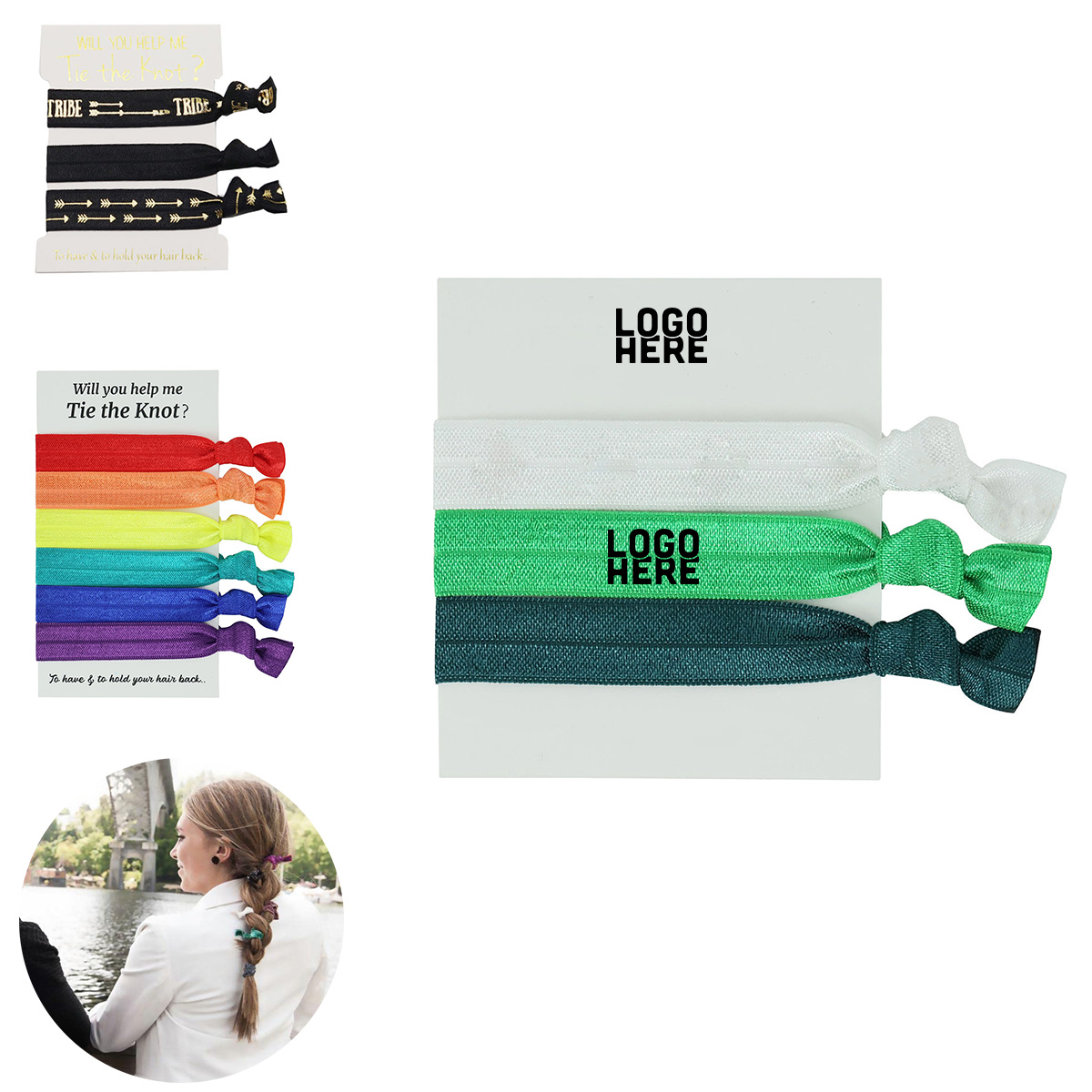 3-Piece Custom Hair Ties