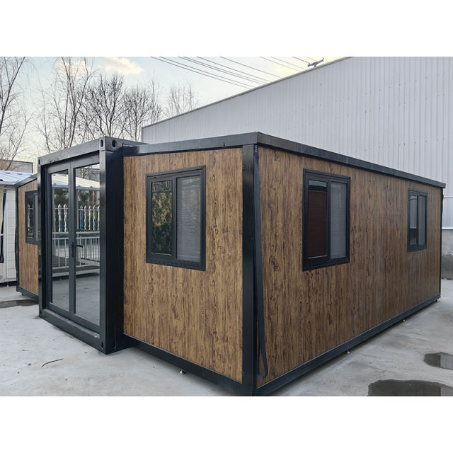 Wood Grain Exterior Cladding Expandable Container House
