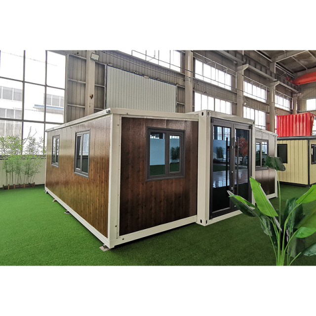 Wood Grain Exterior Cladding Expandable Container House