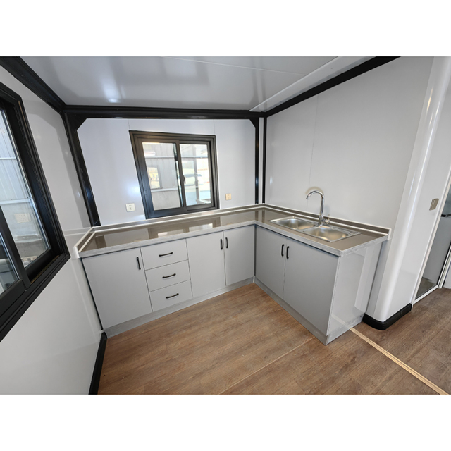 Wood Grain Exterior Cladding Expandable Container House