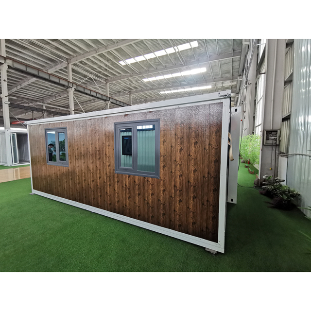 Wood Grain Exterior Cladding Expandable Container House