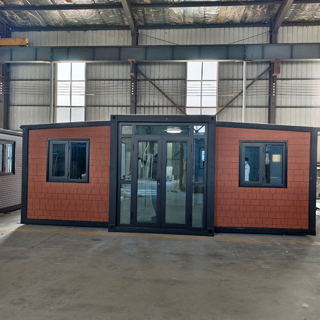 Red Brick Wall Decoration Expandable Container House