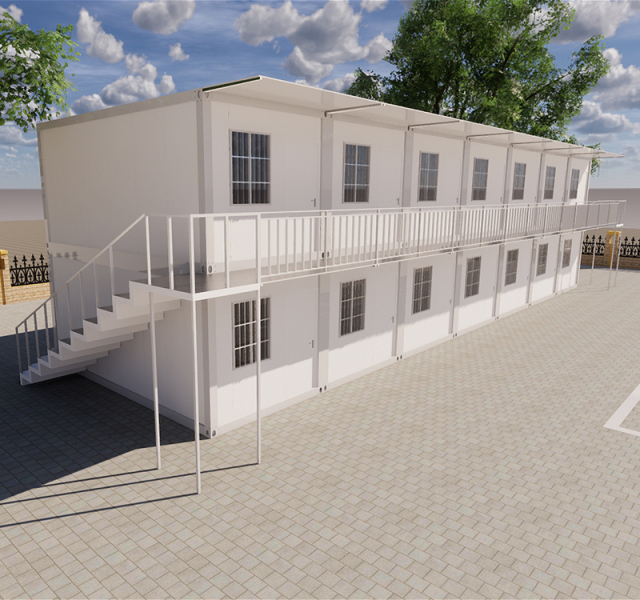 Two story dormitory container room