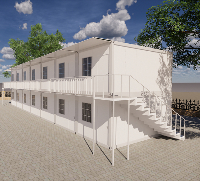 Two story dormitory container room