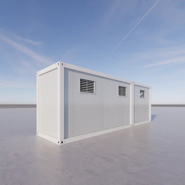 Construction site container housing