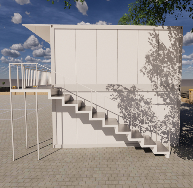 Two story dormitory container room