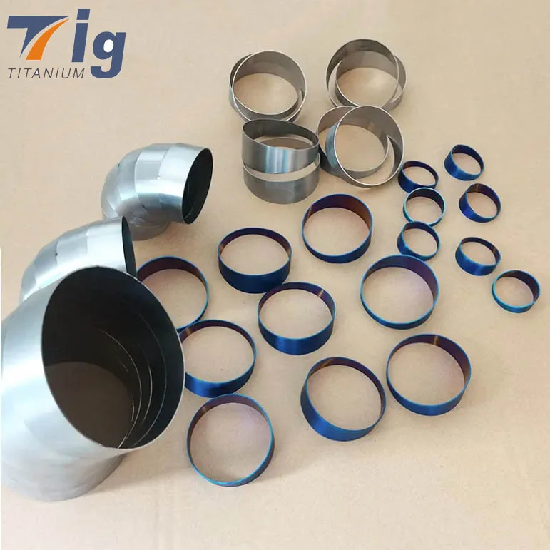 4" Titanium burning blue Pie Cut 1.5D 6 Pieces for welded 90 Degree ...