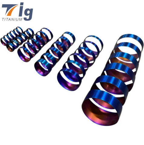 4" Titanium burning blue Pie Cut 1.5D 6 Pieces for welded 90 Degree ...