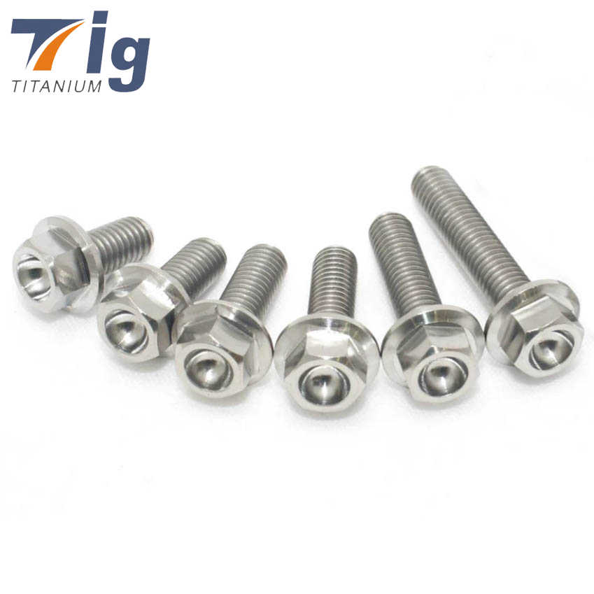 Titanium M6 M8 M10 Hex Flange Head Bolts