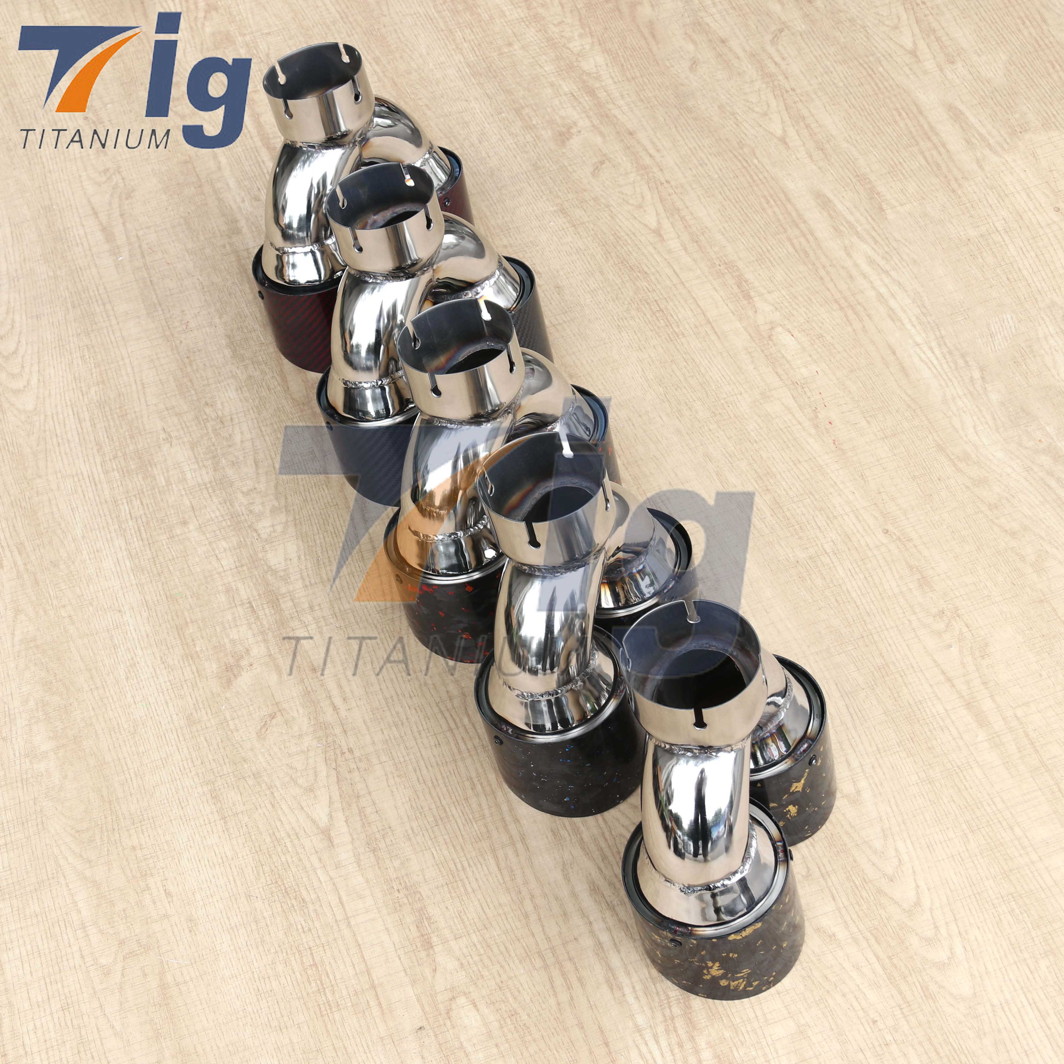 Universal 2.5inch exhaust carbon dual tips