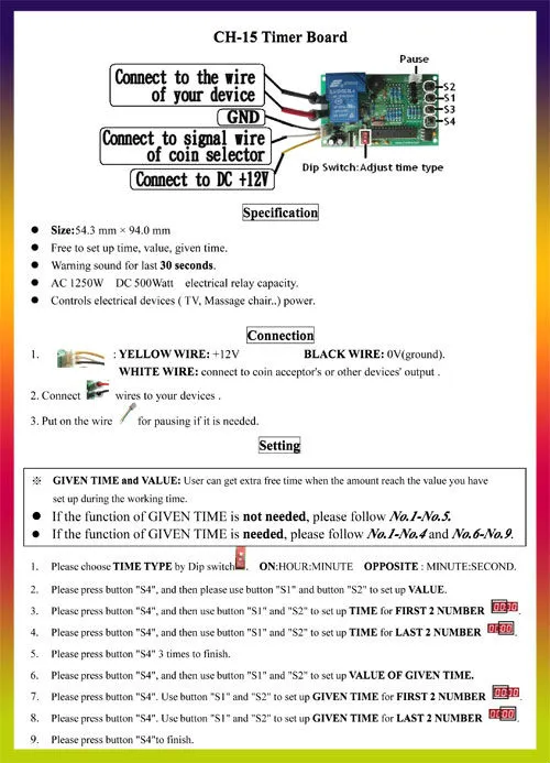 Time Control Pcb Timer Board,Timer & Converter Board
