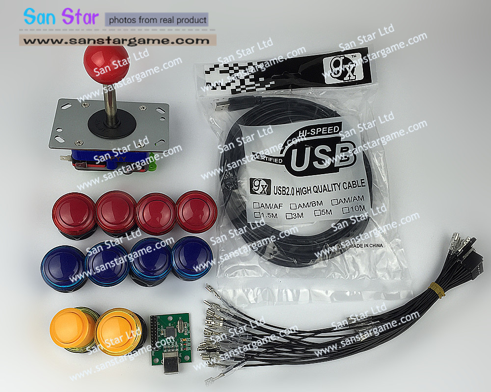 DIY Arcade parts Bundles With Arcade Controller,Joystick,Push button