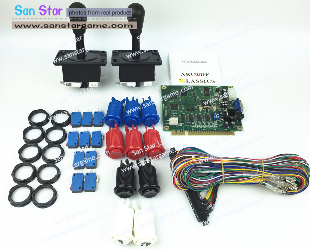 DIY Arcade parts Bundles With 60 in 1,Joystick, push button harness and ...
