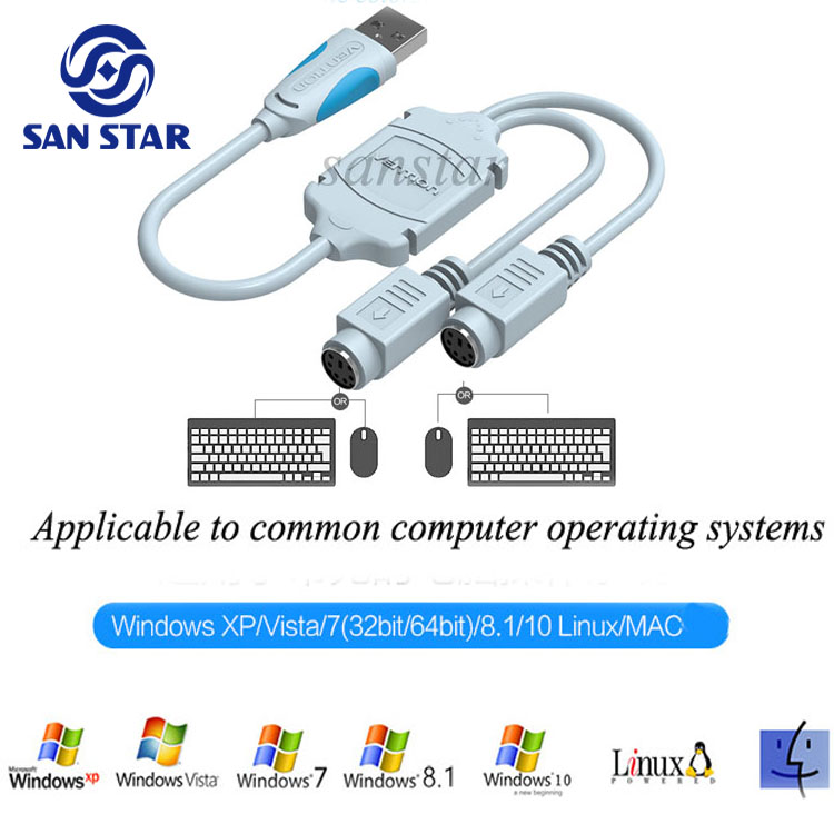 USB To PS/2 Cable Adapter