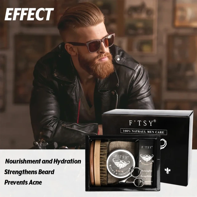 Best Beard Growth Set Grooming Beard Balm Set Men Beard Brush And Comb ...