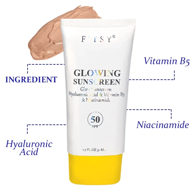 Golden Glow SPF 50 Sunscreen Glowy Primer Broad Spectrum Sunscreen ...