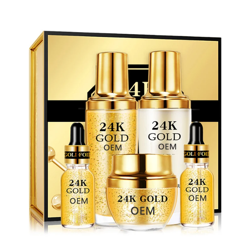 OEM Professional 24k Gold Foil Anti Wrinkle Whitening 5pcs Luxury Women ...