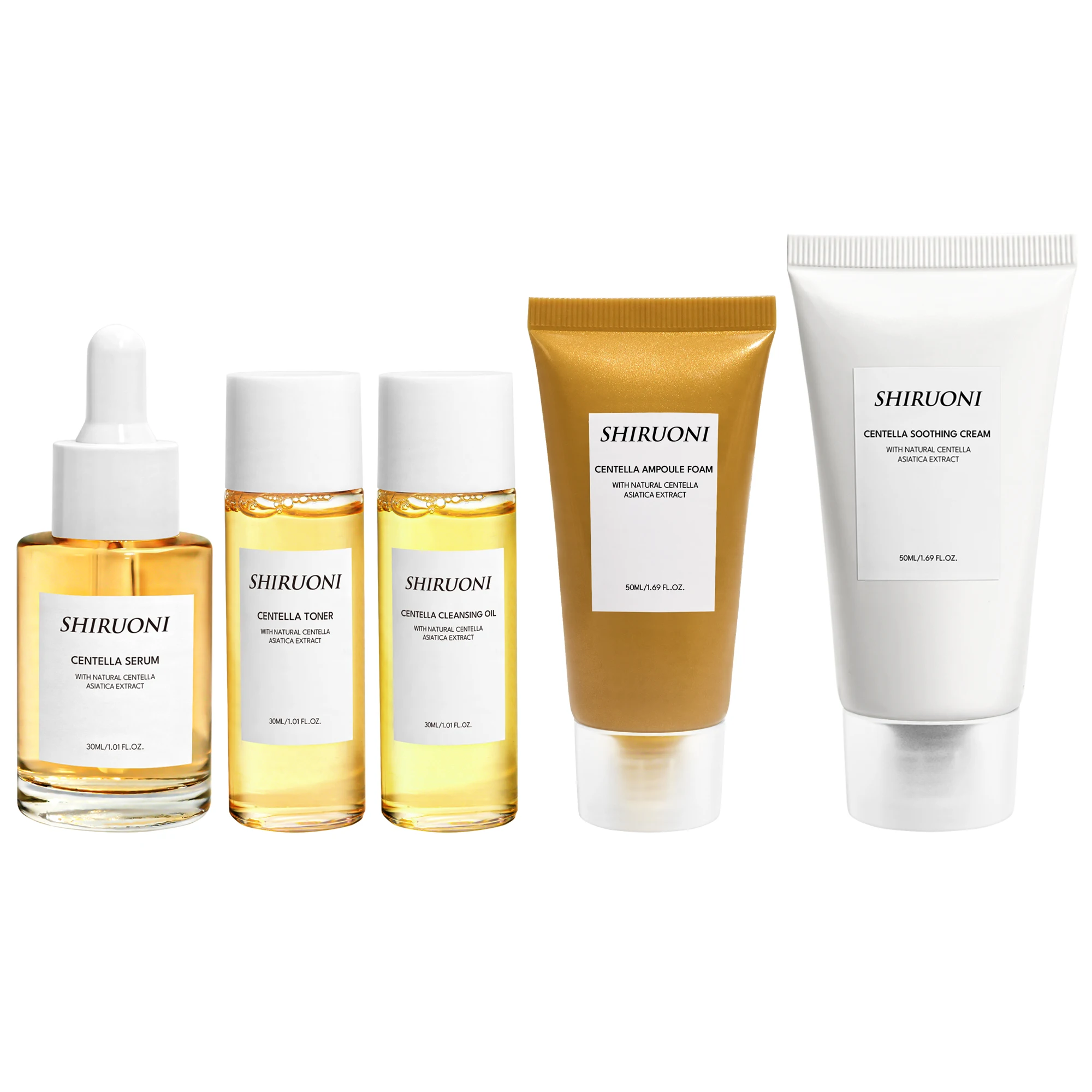 CICA Centella Asiatica Hydrating & Calming Toner & Ampoule Skin Care Kit