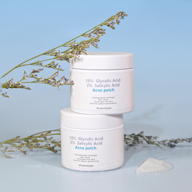 Glycolic Acid & Salicylic Acid Acne Pads Exfoliating Sebum Control ...