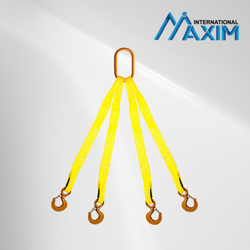 Bridle Sling quadruple leg Safety Nylon Flat Webbing Slings With Hooks