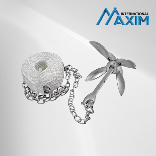 5.5 lbs Complete Folding Grapnel Boat Anchor Kit for Small Boats