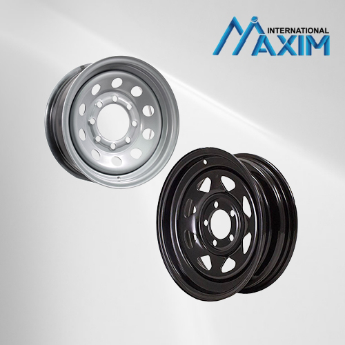 16 Inch Galvanized/Black Painted Bolt Trailer Wheel On 1/2 Lug Pattern