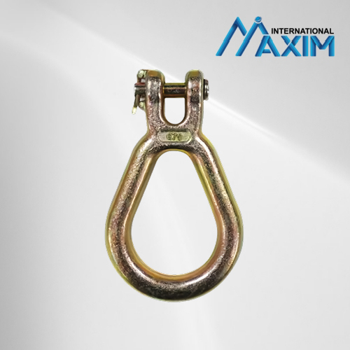 Factory Yellow Zinc Plated Forged Grade 70 Clevis Pear Shaped Ring