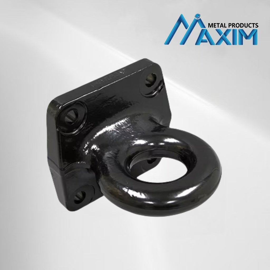 Heavy Duty Forged Towing Trailer Hitch Lunette Ring 4-Bolt Drawbar Rings