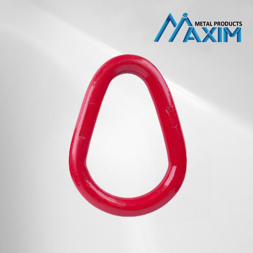 Red Color Powder Coating G80 Pear Shape Master Link For Wire Rope