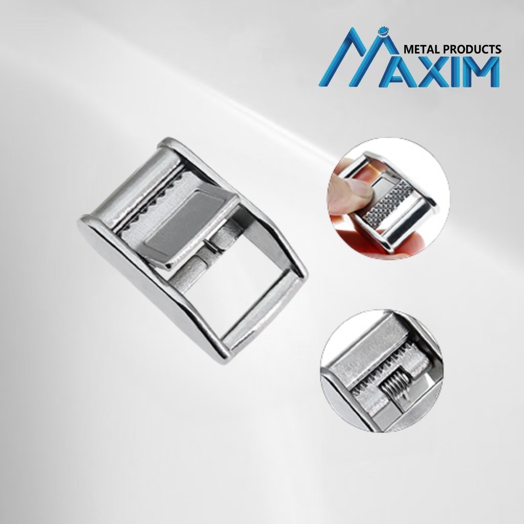 Silver Zinc Alloy Buckle Heavy duty Tie Down Cam Buckle With Spring