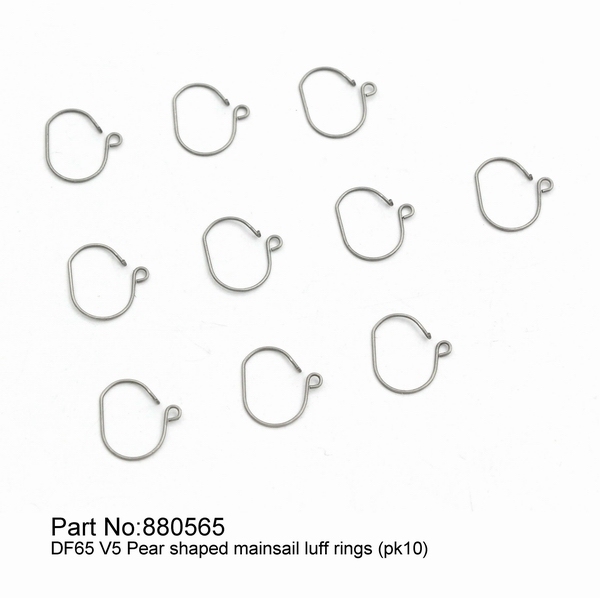 【Item No.:880565】DF65 V5 Pear shaped mainsail luff rings (pk10)